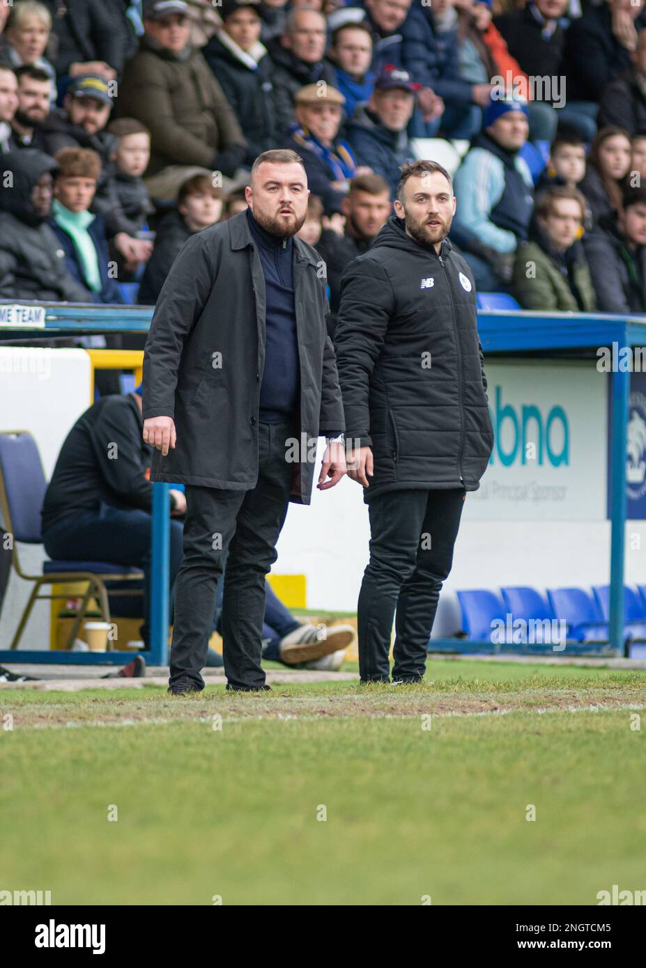 Chester, Cheshire, England 18th February 2023. Chester manager Calum ...