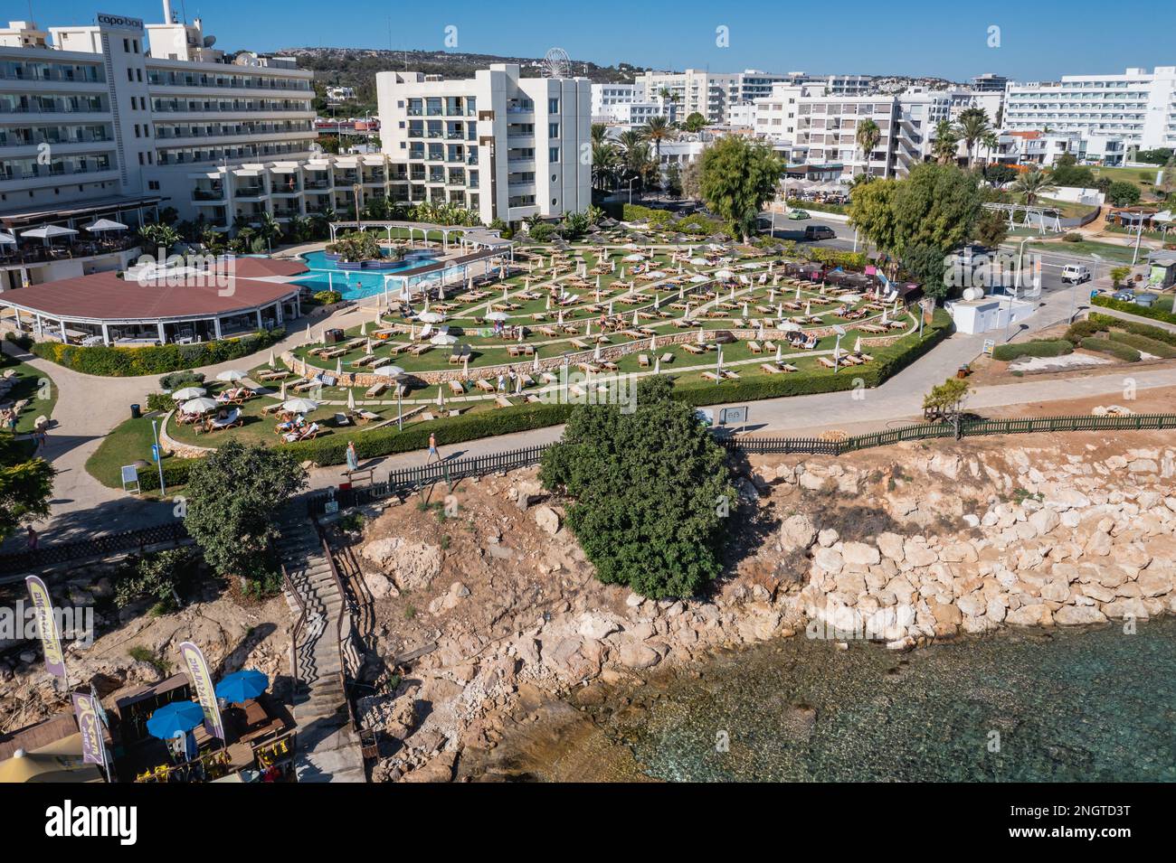 Capo Bay Hotel in Protaras resort in Famagusta District, Cyprus island ...