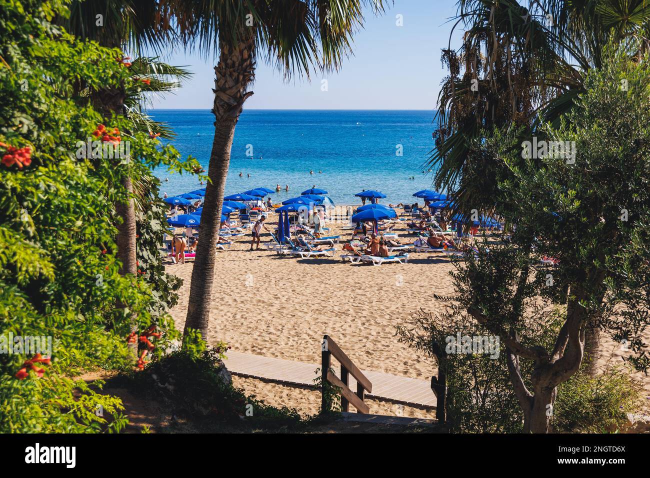 Fig Tree beach in Protaras resort in Famagusta District, Cyprus island ...