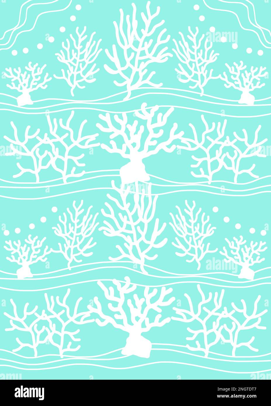 Beautiful seamless Living Coral Reef pattern Illustration, Tropical ...