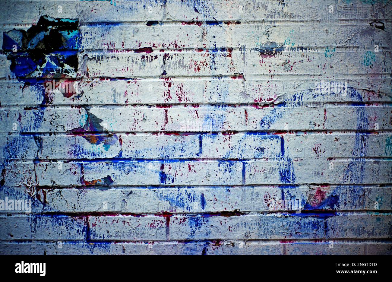 White Grafitti Brick Wall Stock Photo - Alamy