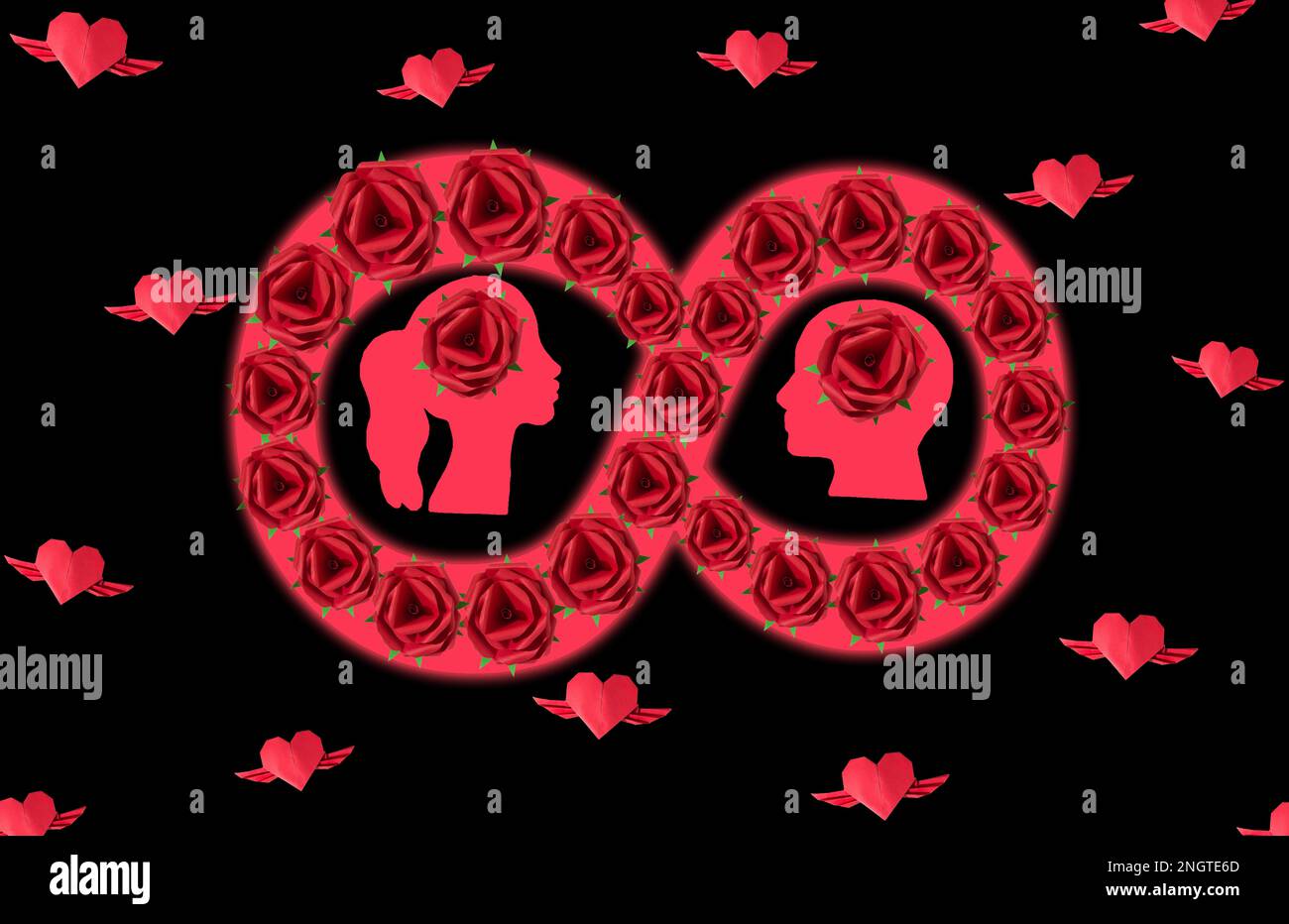 Infinity symbol silhouette hi-res stock photography and images - Alamy