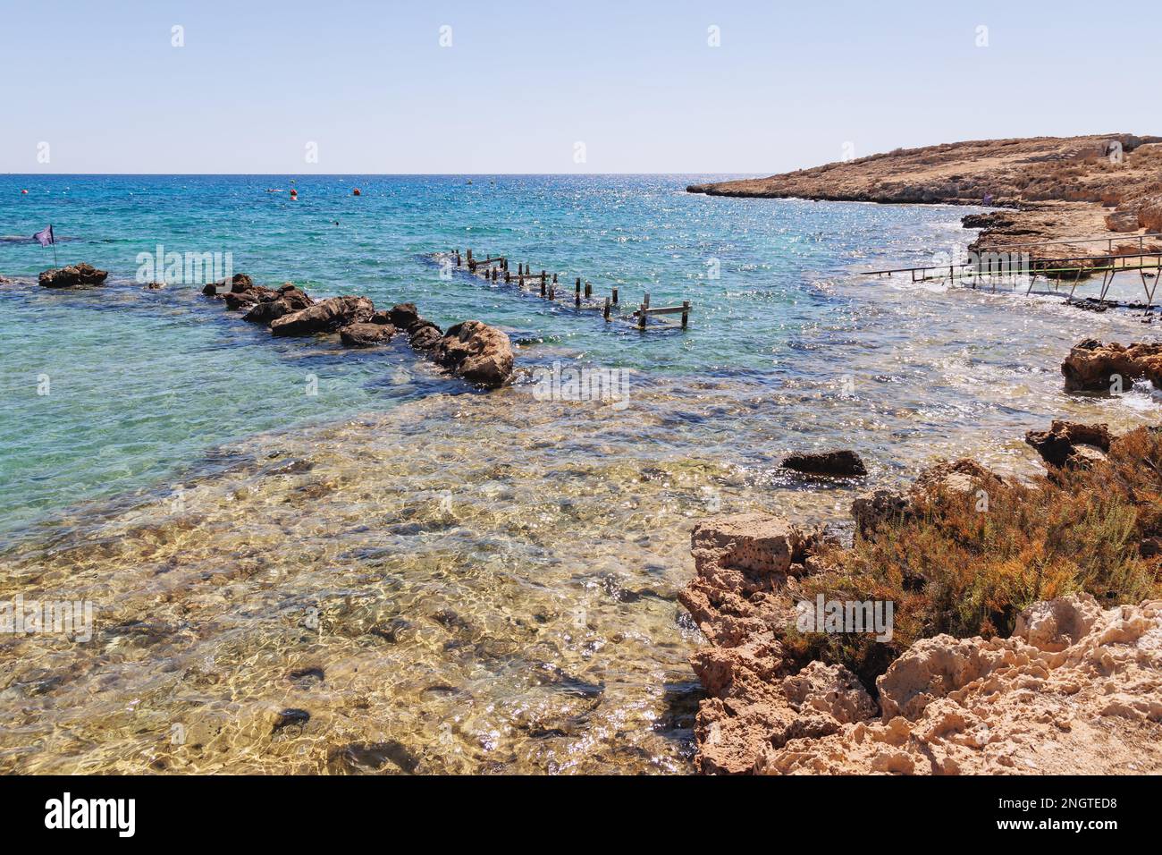 Area of Musan Museum of Underwater Sculpture on Pernera beach in Ayia ...