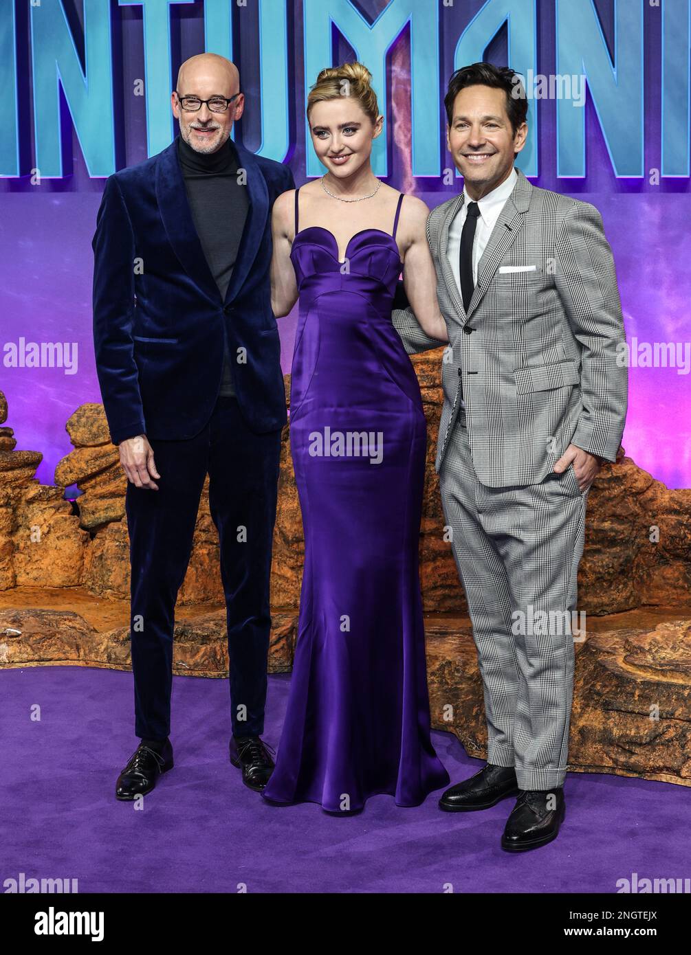 Peyton Reed, Kathryn Newton and Paul Rudd seen attending the UK Gala Screening of "Ant-Man and ...
