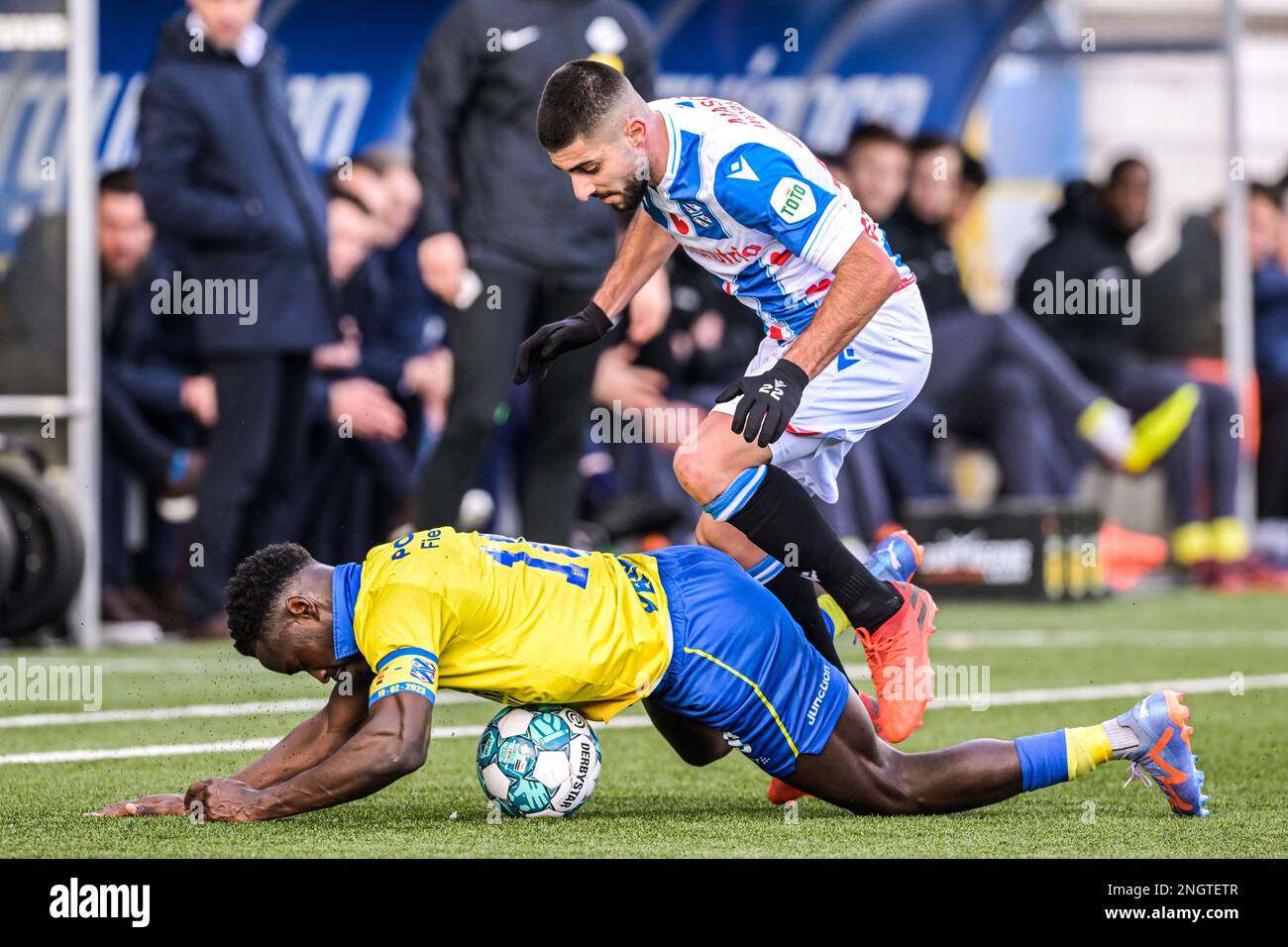 LEEUWARDEN - (lr) Alex Bangura of SC Cambuur, Rami Al Hajj of SC ...