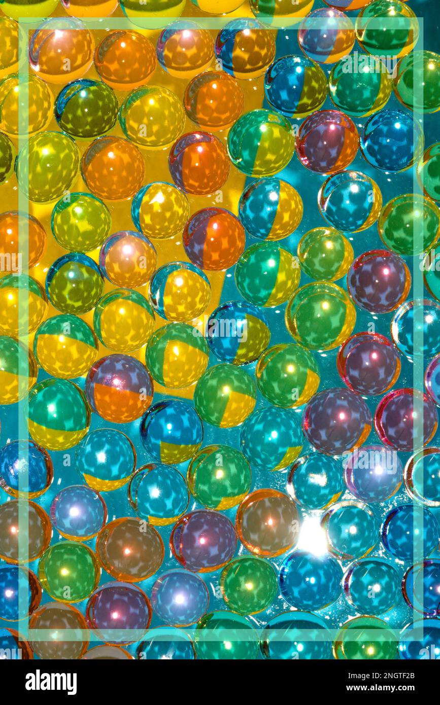 colorful abstract balls with frame, blank cheerful background ...