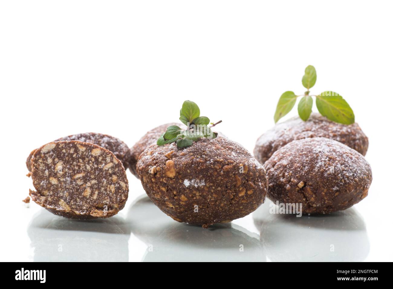 chocolate sweet cakes made from pureed biscuits with additives ...