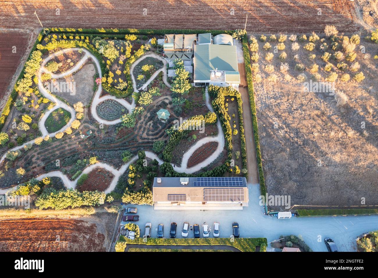 One of the gardens in CyHerbia Botanical Park and Labyrinth in Cyprus ...
