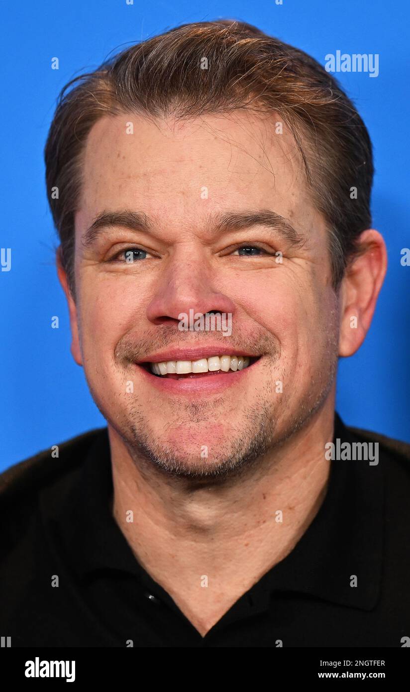 Berlin, Germany. 19th Feb, 2023. Matt Damon, producer, stands in front ...