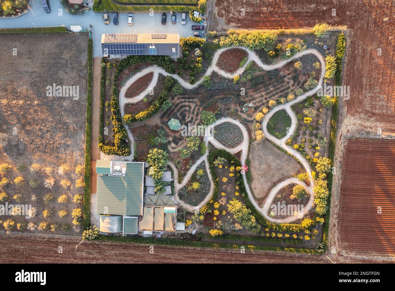 One of the gardens in CyHerbia Botanical Park and Labyrinth in Cyprus ...