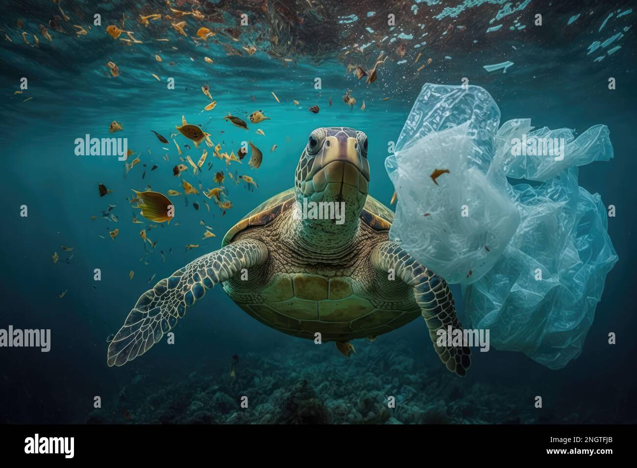 Turtle ocean plastic hi-res stock photography and images - Alamy