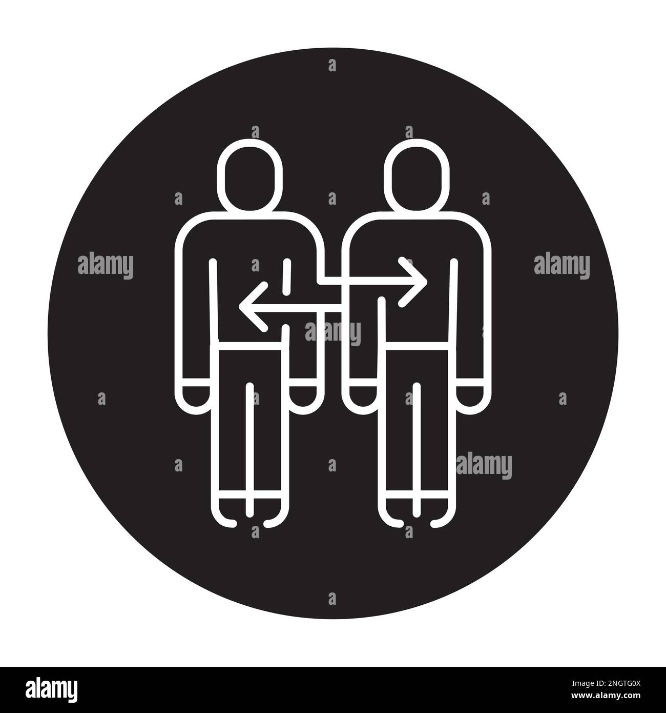 Equality Between Old And Young Color Line Icon Multinational Company