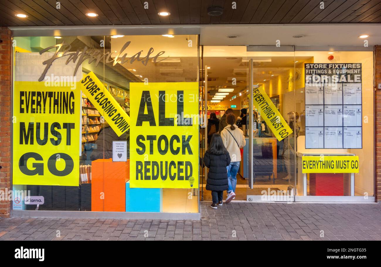 Paperchase store, The Maltings, St. Albans, Hertfordshire closing down ...