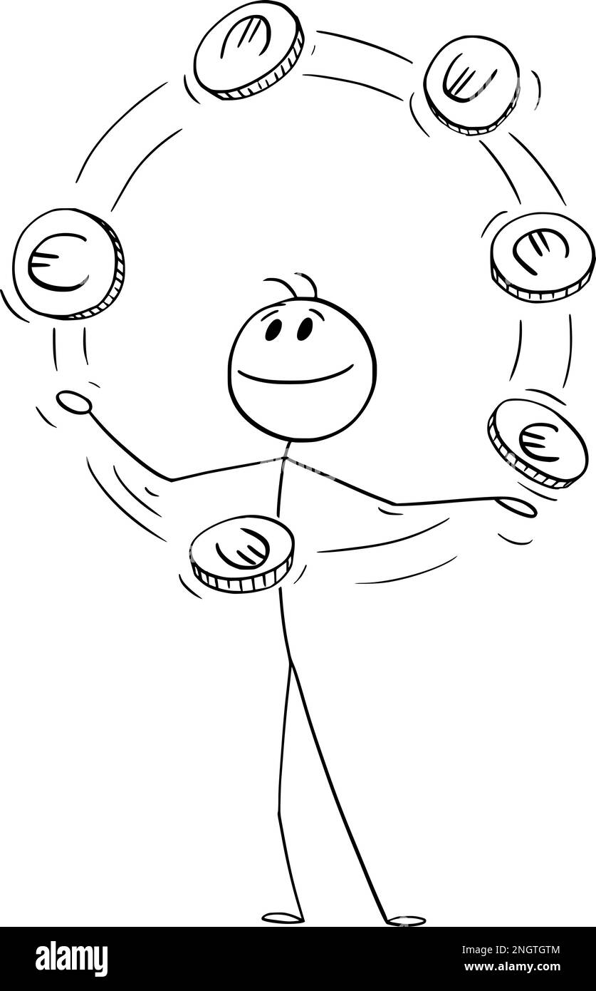 Euro coin cartoon character Stock Vector Images - Alamy