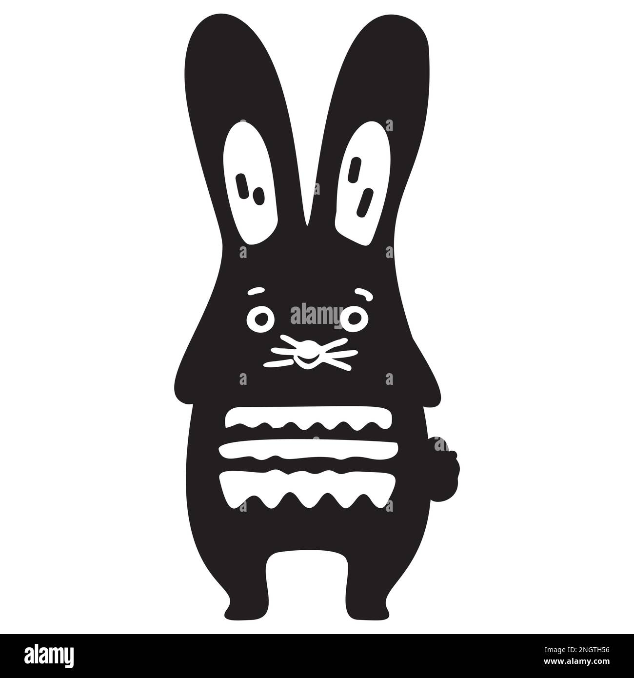Cute easter bunny cartoon clipart. Vector rabbit motif Stock Vector ...