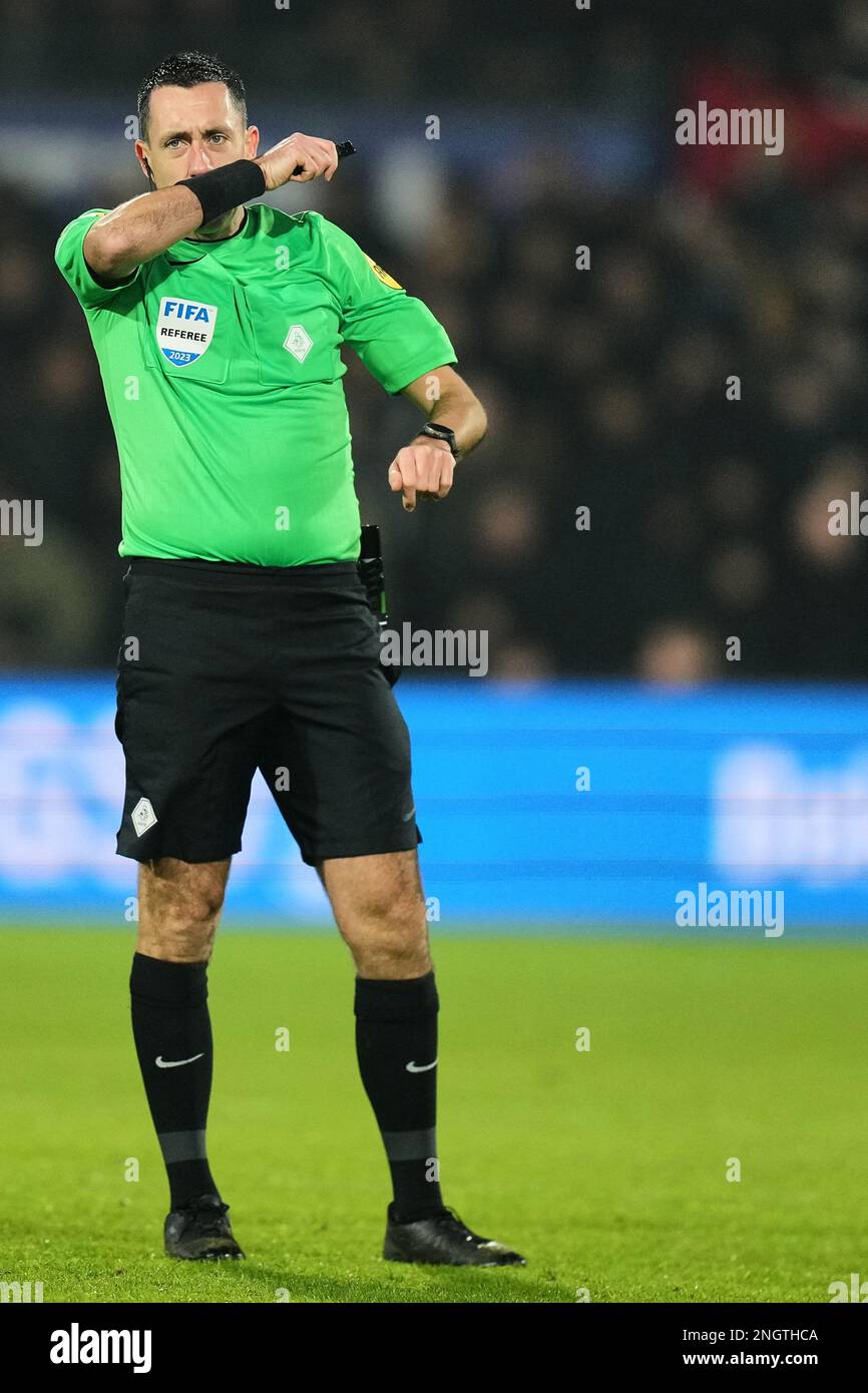 Rotterdam - referee Dennis Higler during the match between Feyenoord v ...