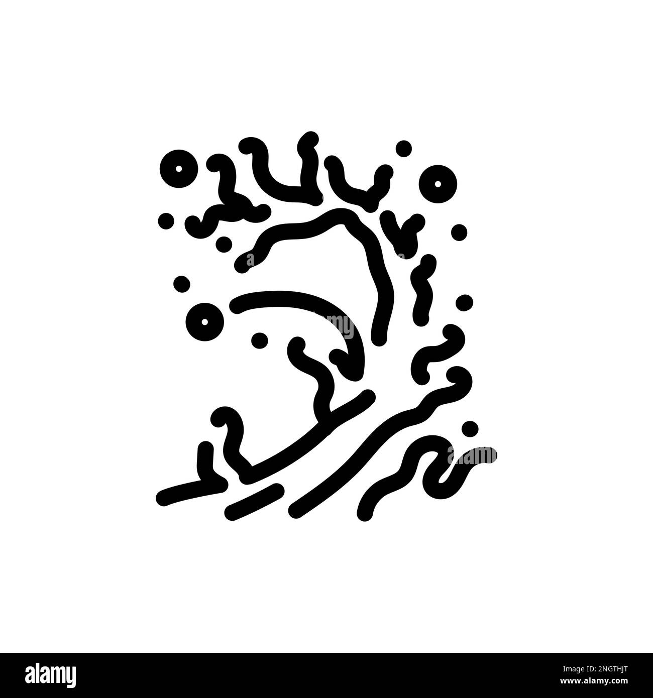 Water splash color line icon. Liquid flow Stock Vector Image & Art - Alamy