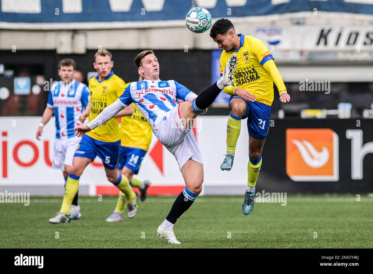 LEEUWARDEN - (lr) Simon Olsson of SC Heerenveen, Daniel van Kaam of SC ...