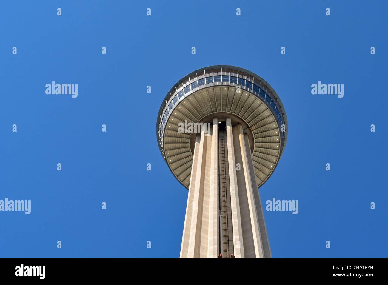 San Antonio, Texas, USA - February 2023: Observation deck at the top of ...