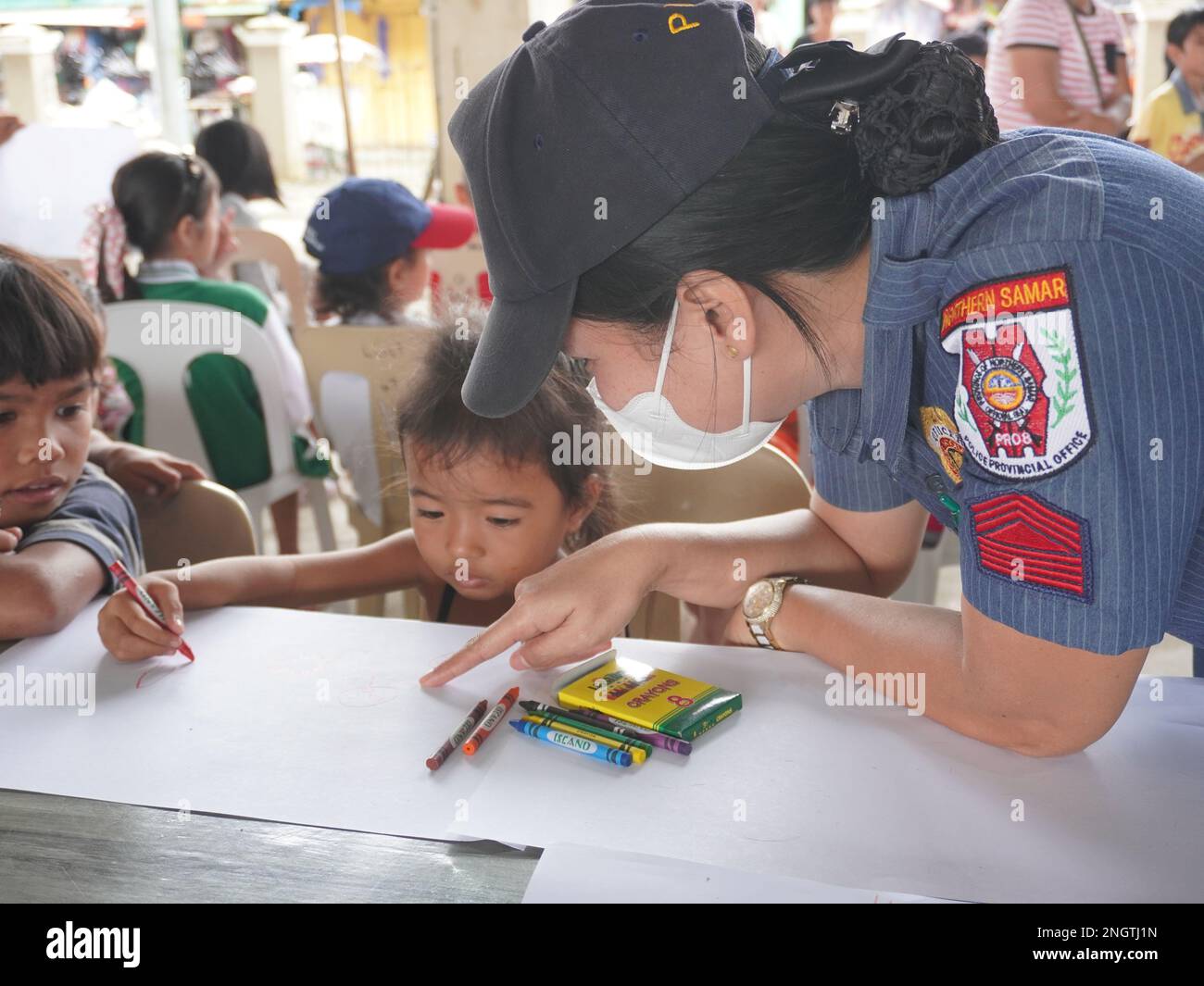 Palapag, Philippines. 19th February, 2023. While the parents of the ...