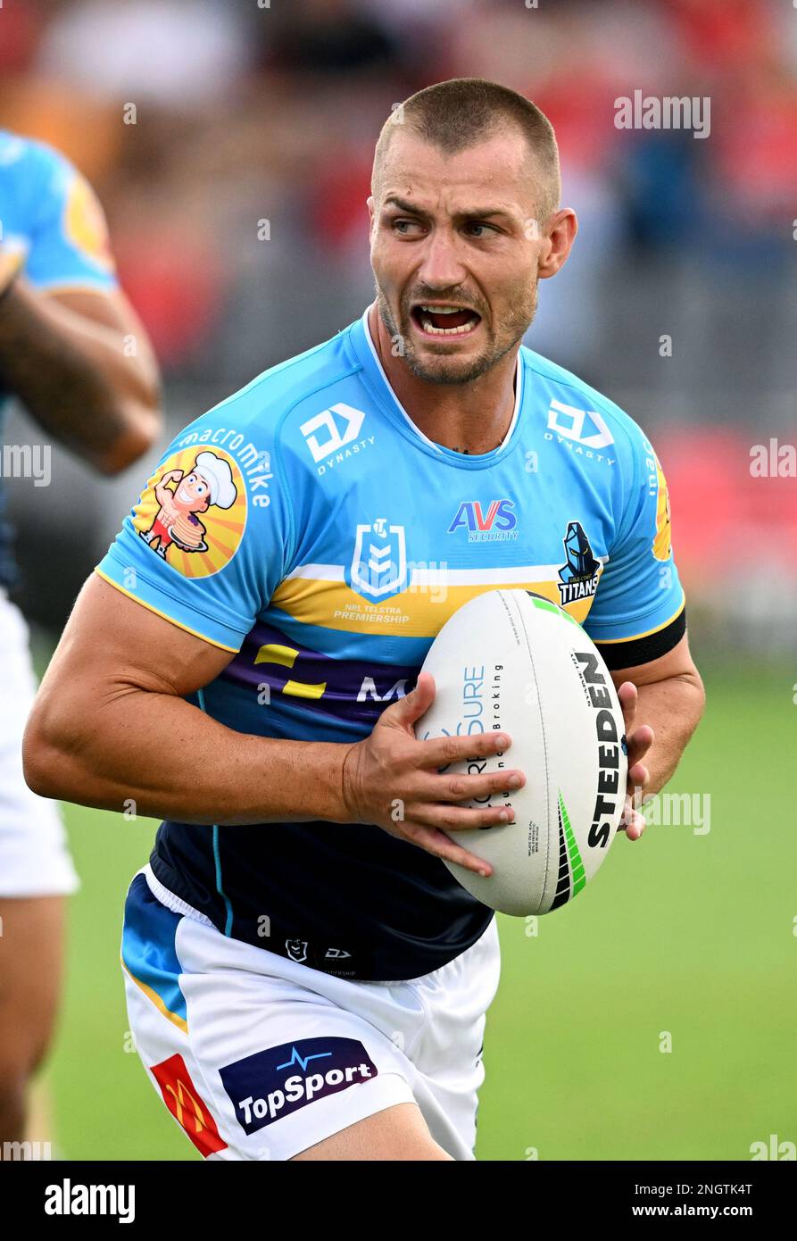 Kieran Foran of the Titans is seen warming up before the NRL (National ...