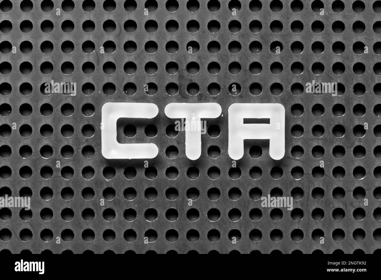 White alphabet letter in word CTA (Abbreviation of Call to action or ...