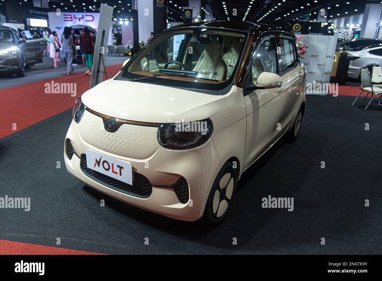 A Volt City EV car seen at the Bangkok EV Expo 2023. The Bangkok EV ...