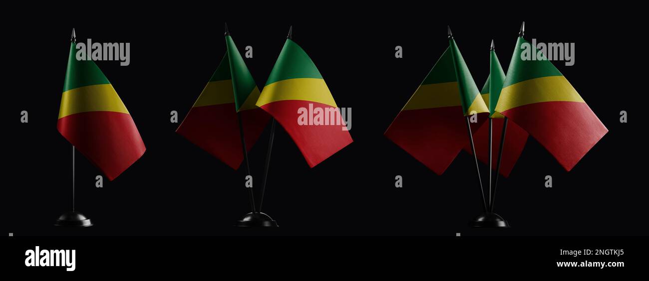 Small national flags of the Congo on a black background Stock Photo - Alamy