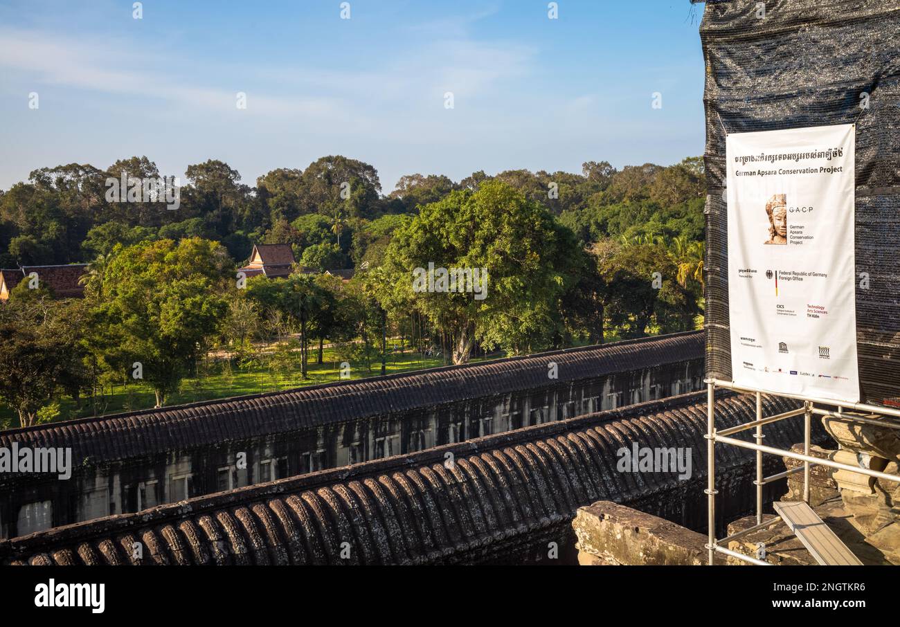 A sign naming the German Aspara Conservation Project (GACP) at the ...