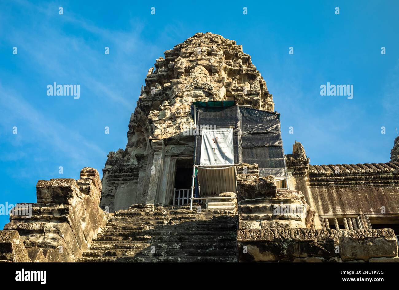 A sign naming the German Aspara Conservation Project at the famed ...