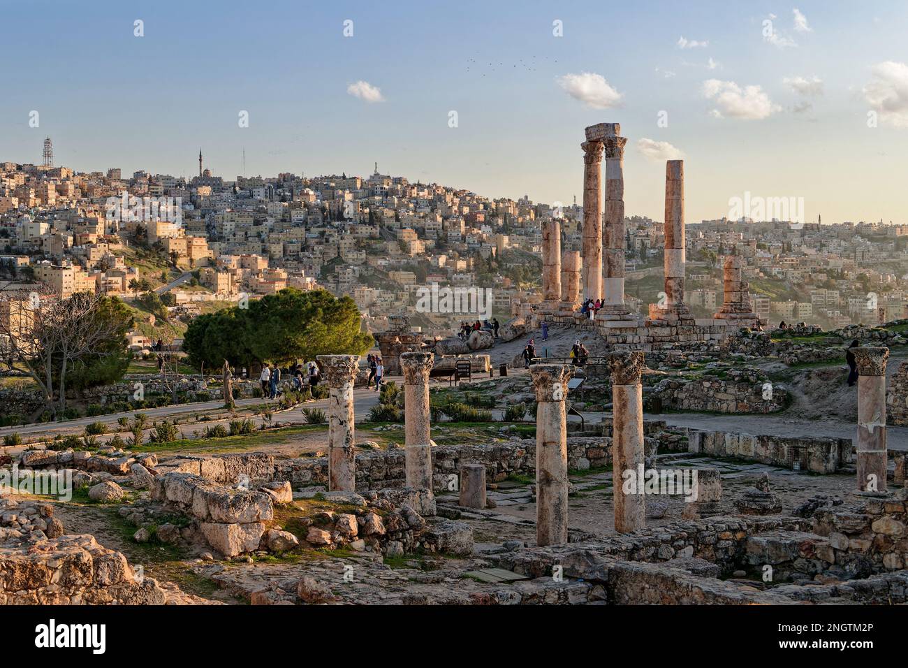 The Citadel of Amman, Jordan, at sunset. Credit: MLBARIONA/Alamy Stock ...