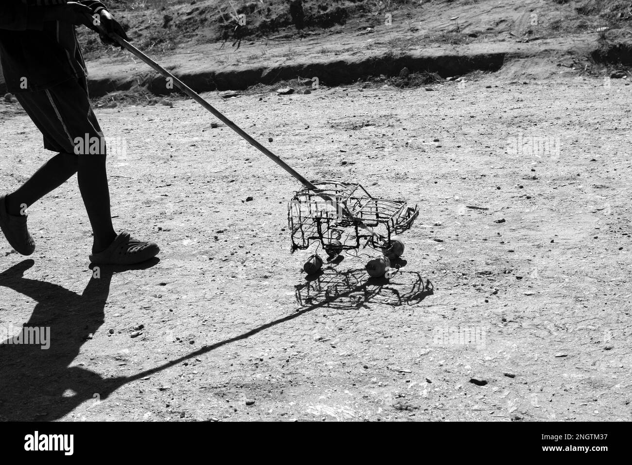 Play with toy car Black and White Stock Photos & Images - Alamy