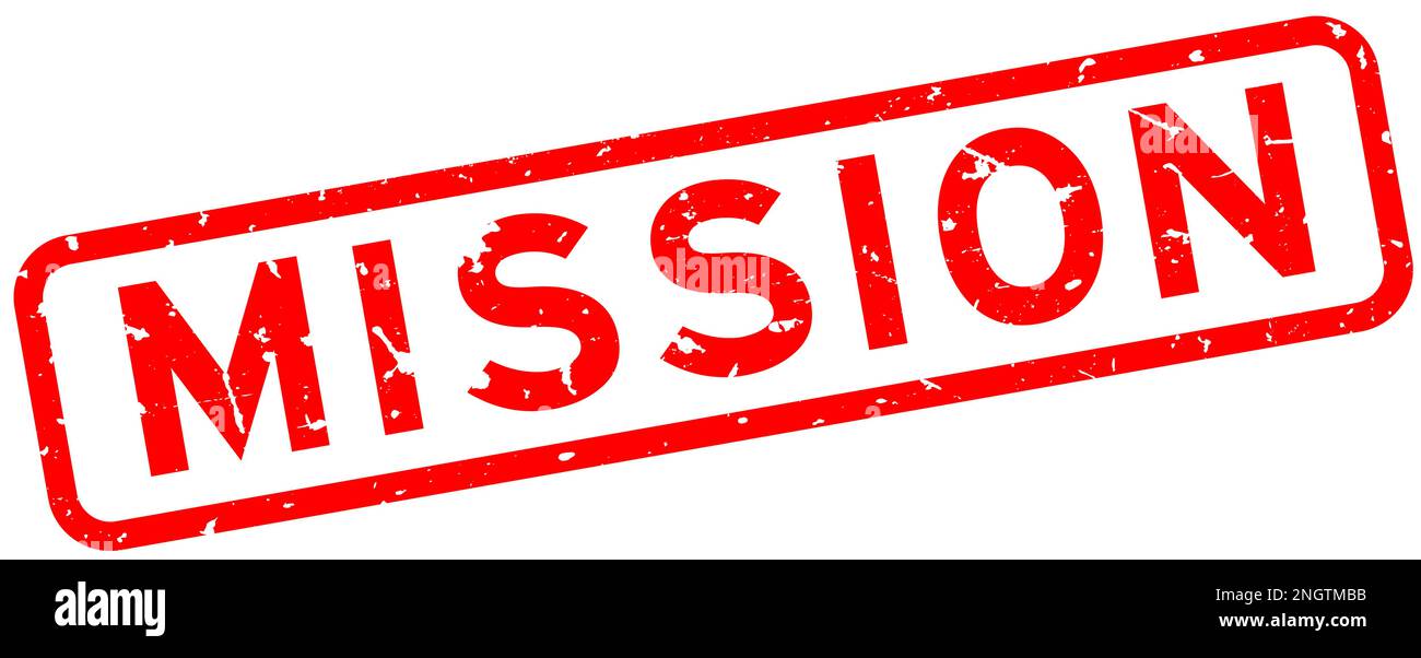 Grunge red mission word square rubber seal stamp on white background Stock Vector Image & Art ...
