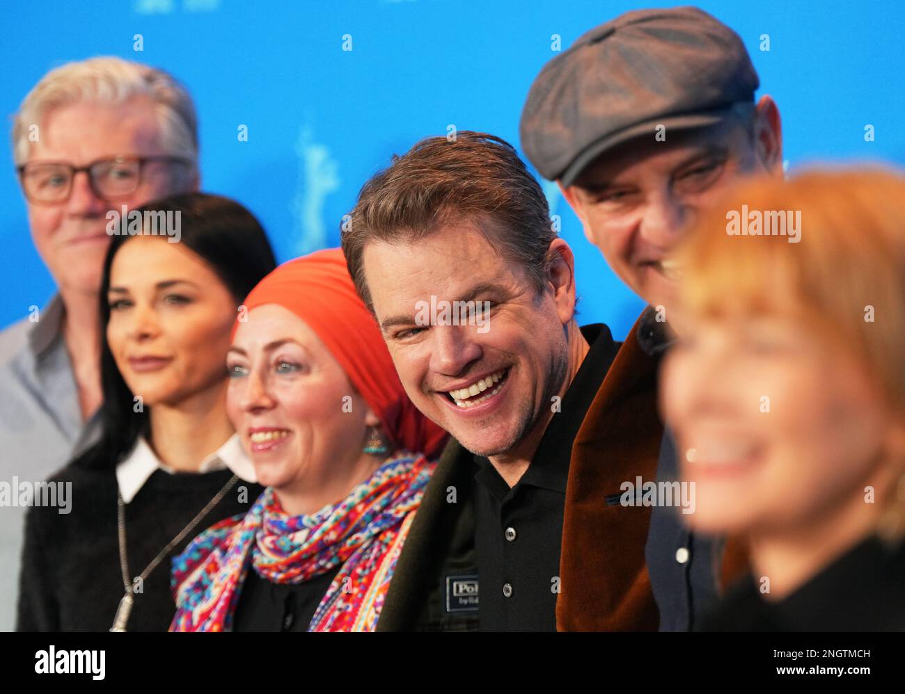 Berlin, Germany. 19th Feb, 2023. Matt Damon (3rd from right), producer ...