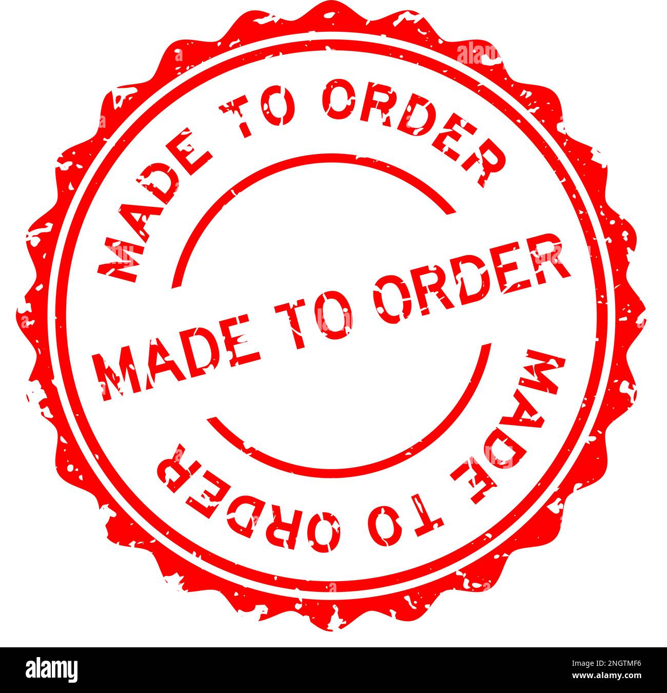 Grunge red made to order word round rubber seal stamp on white background Stock Vector Image ...
