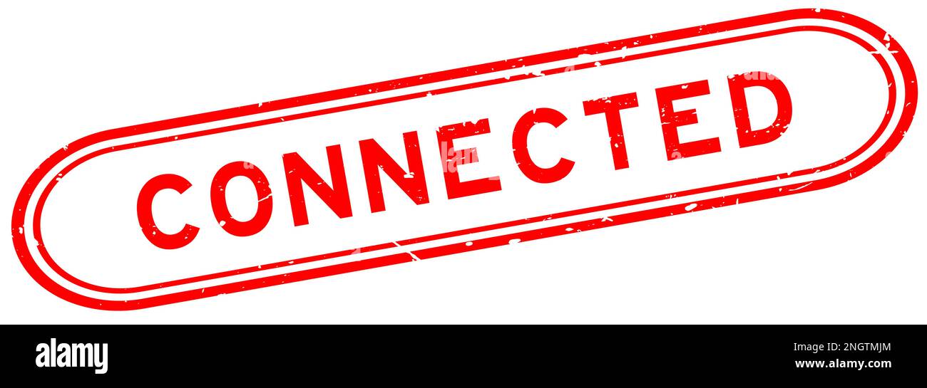 Grunge red connected word rubber seal stamp on white background Stock Vector Image & Art - Alamy