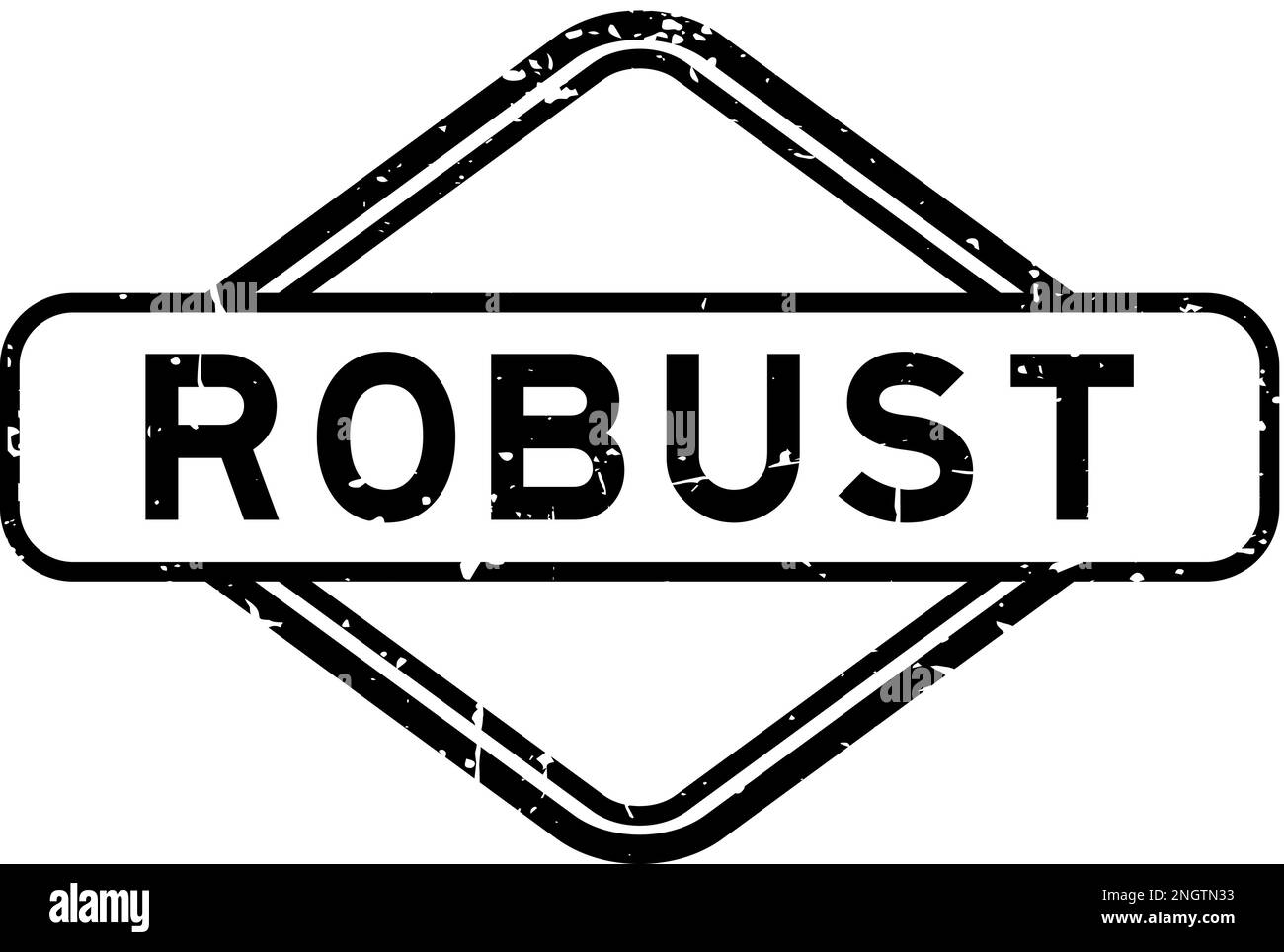 Grunge black robust word rubber seal stamp on white background Stock ...