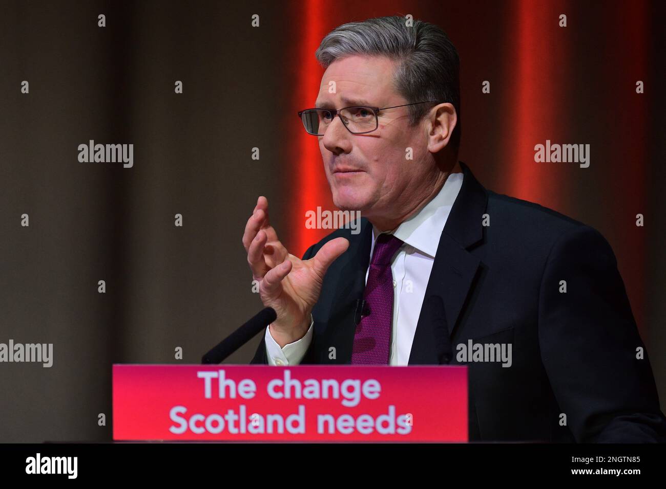 Edinburgh Scotland, UK 19 February 2023.Sir Keir Starmer Leader of the ...