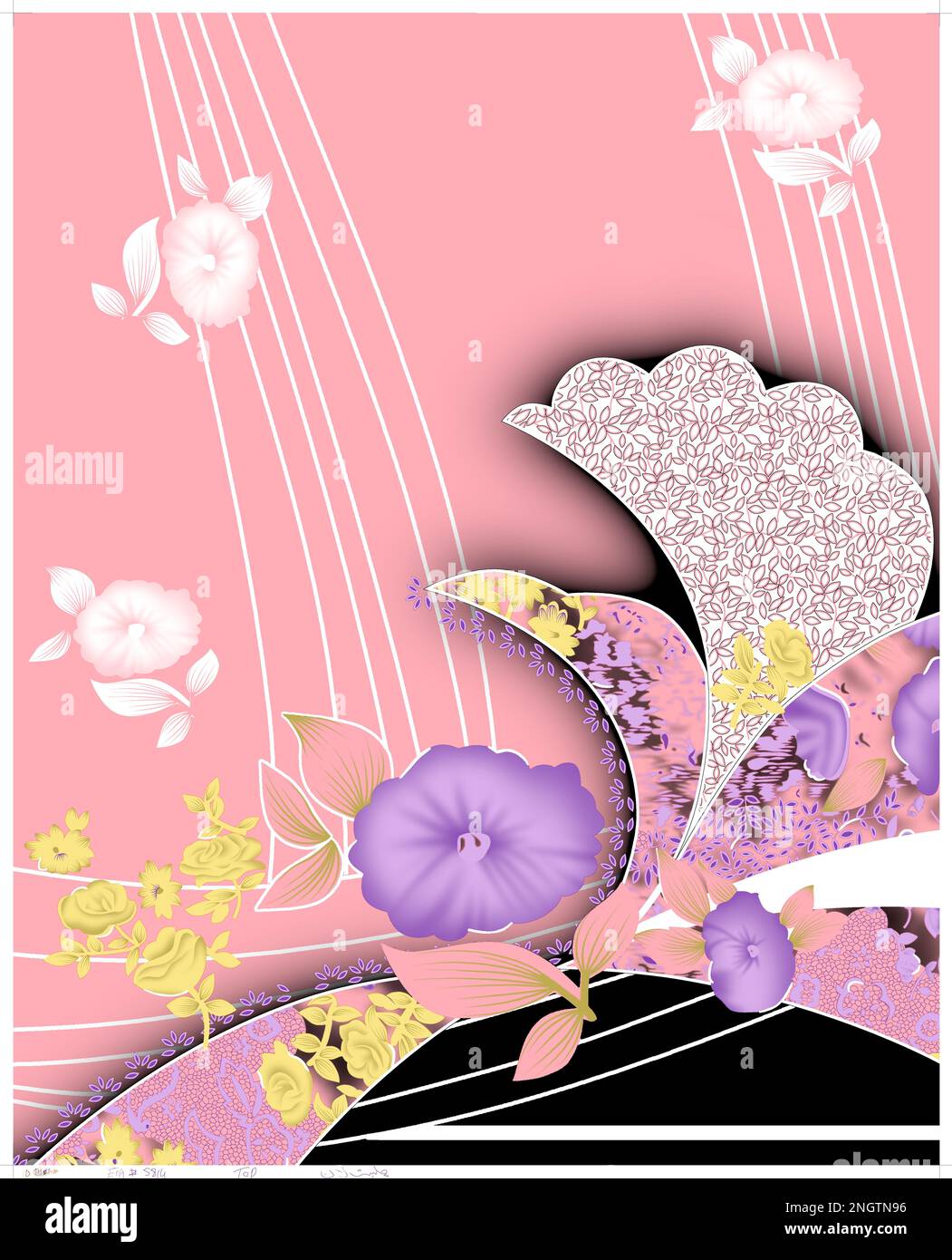 Luxury damask wallpaper fabric Cut Out Stock Images & Pictures - Alamy