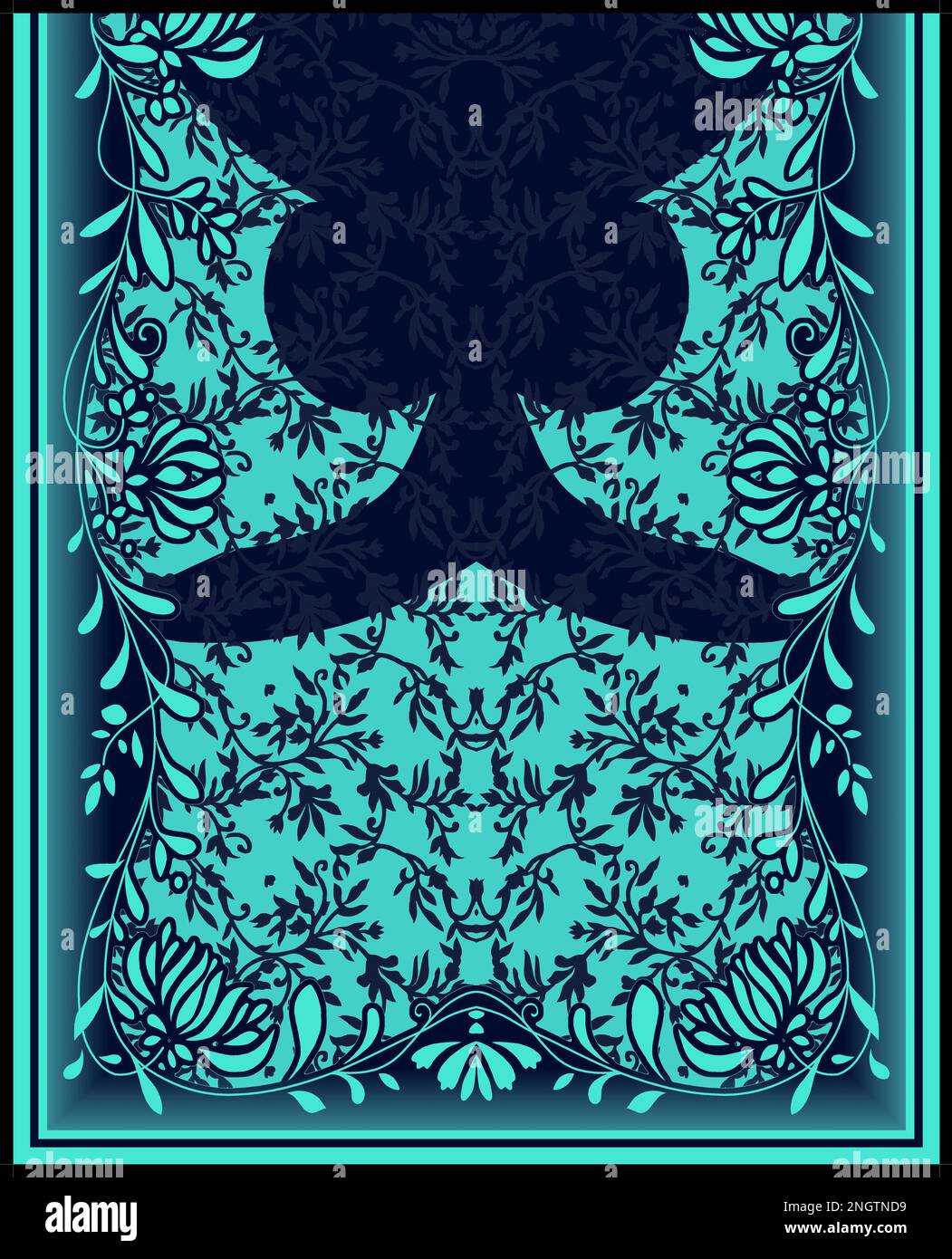 Textile Digital Ikat Ethnic Design Set of damask Border Baroque Pattern ...