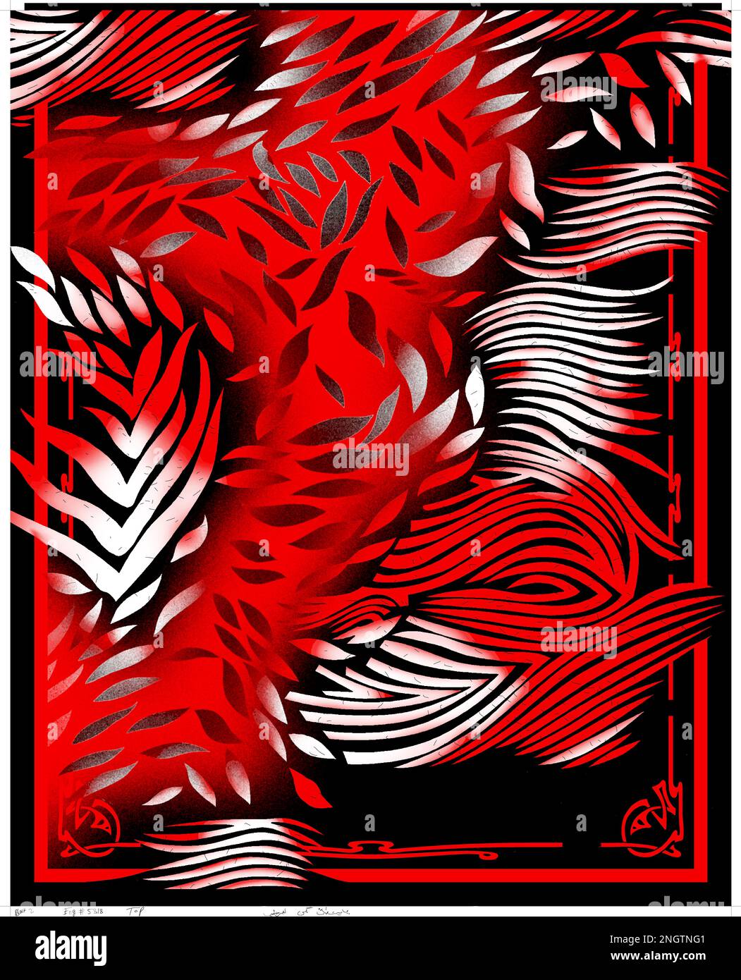 Textile Digital Ikat Ethnic Design Set of damask Border Baroque Pattern ...