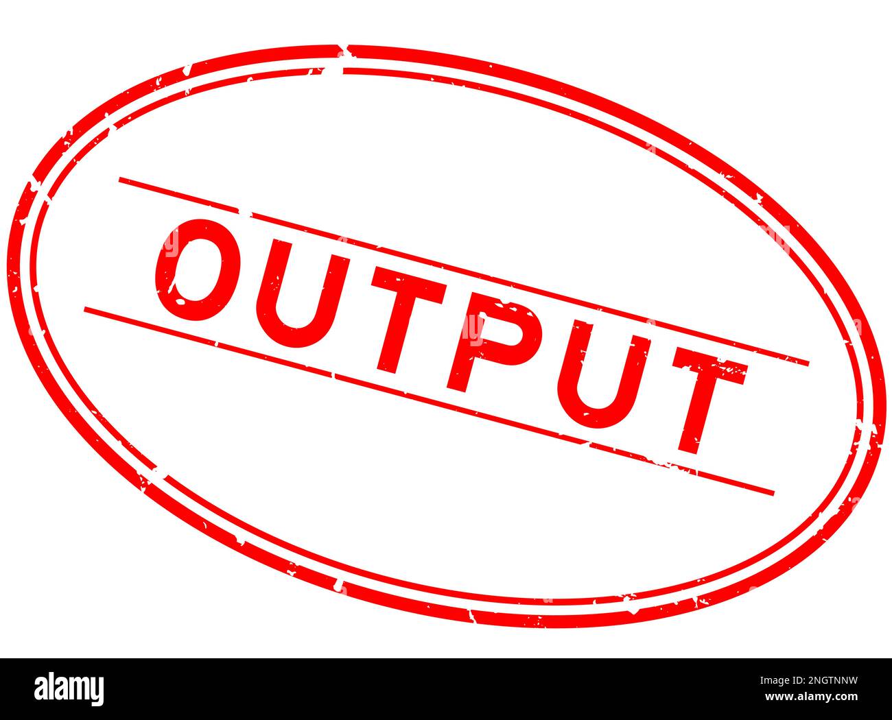 Grunge red output word oval rubber seal stamp on white background Stock Vector Image & Art - Alamy