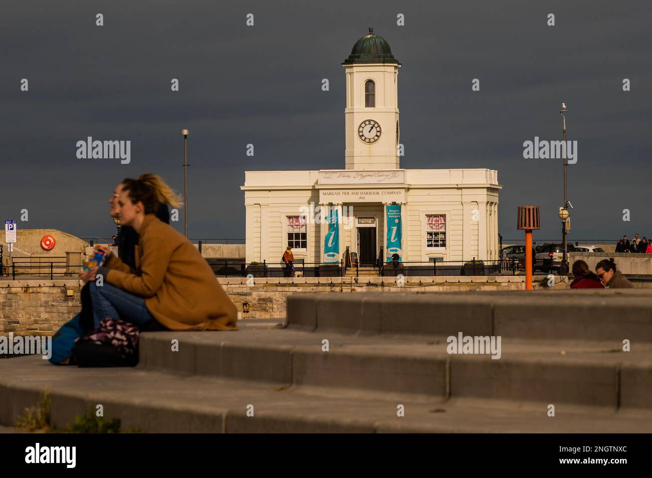 Margate, UK. 18 Feb 2023. The Margate Pier and Harbour Company building ...