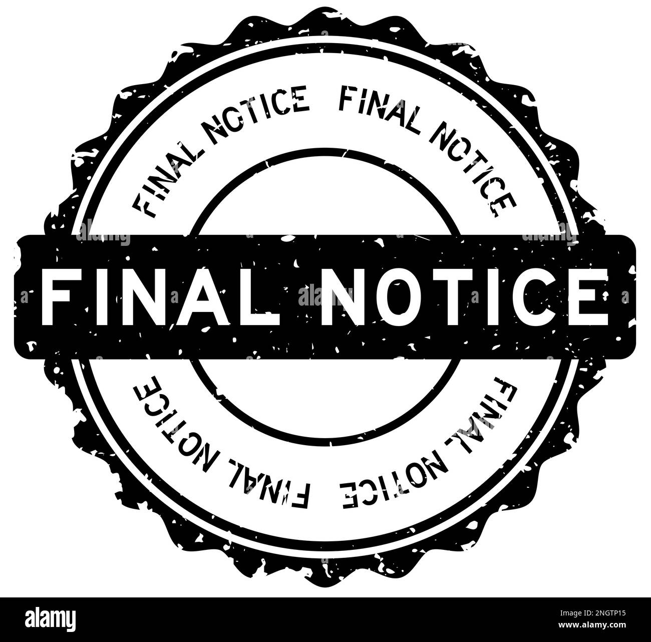 Grunge black final notice word round rubber seal stamp on white ... Grunge black final notice word round rubber seal stamp on white ...