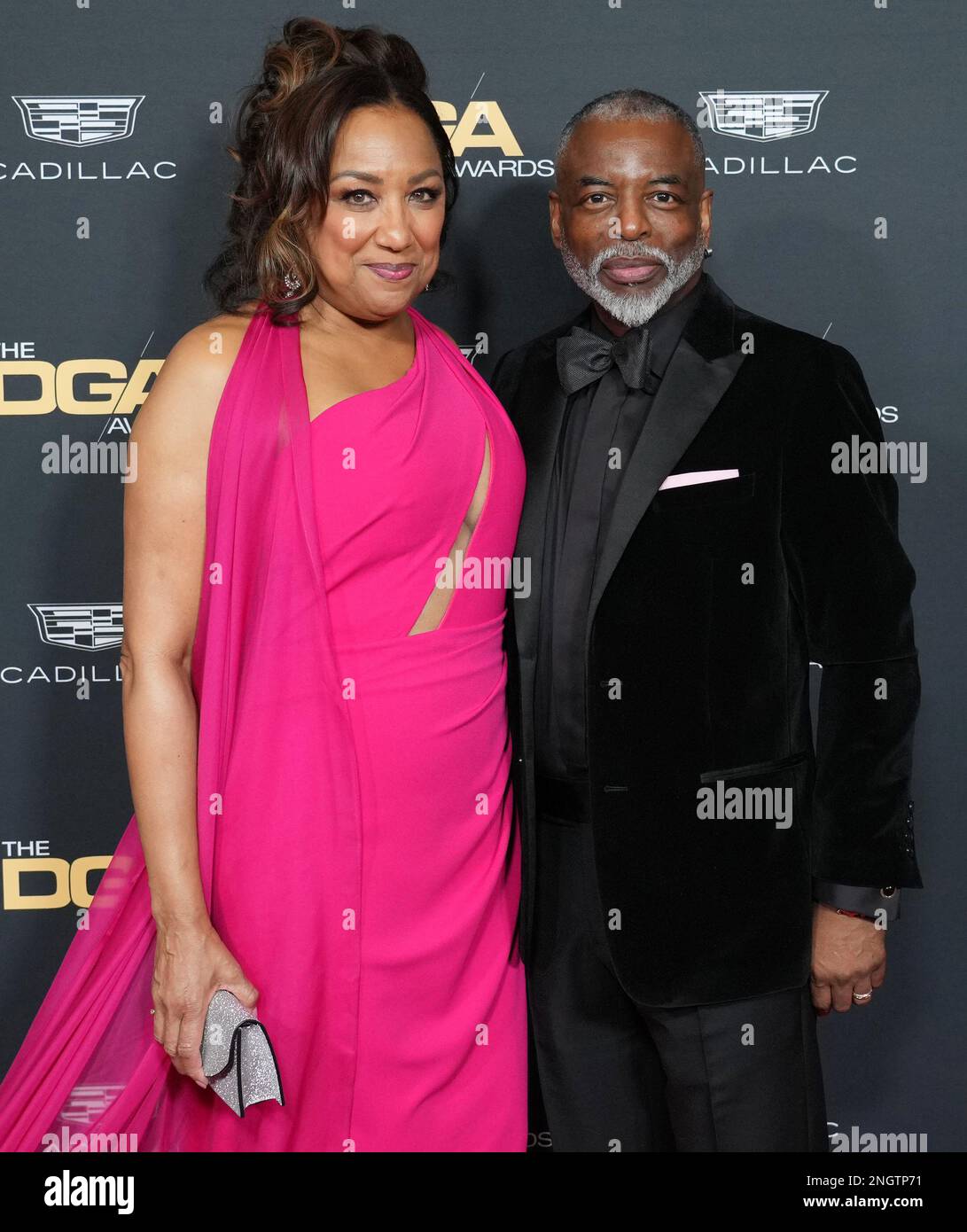 (L-R) Stephanie Cozart Burton and LeVar Burton arrives at the 75th ...