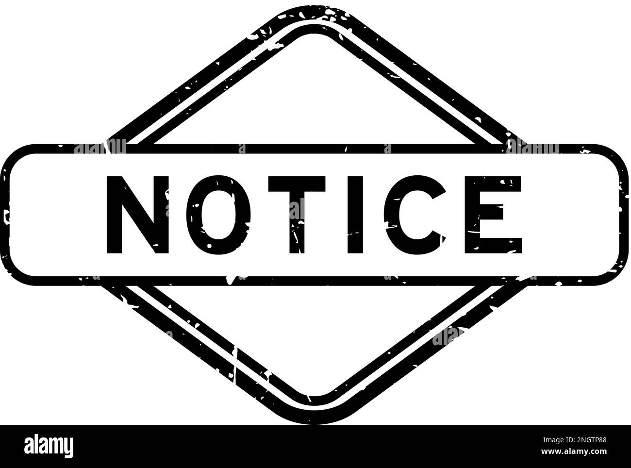 Grunge black notice word rubber seal stamp on white background Stock ...