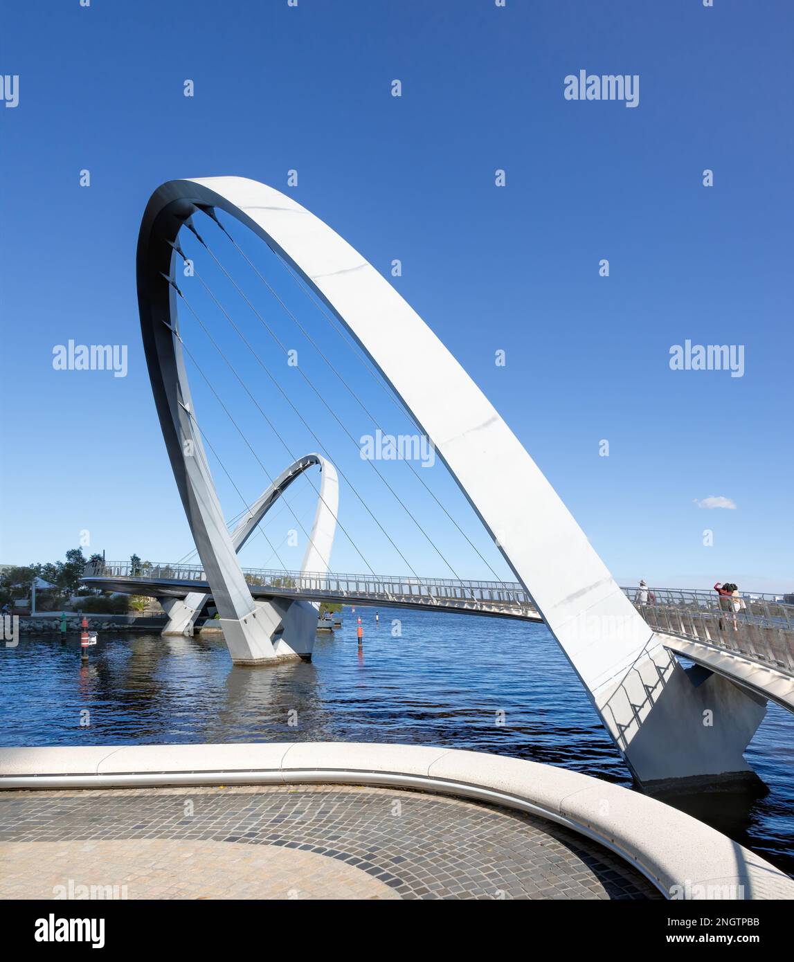 Perth, WA, Australia - Pedestrian footbridge by ARUP over Swan River at ...