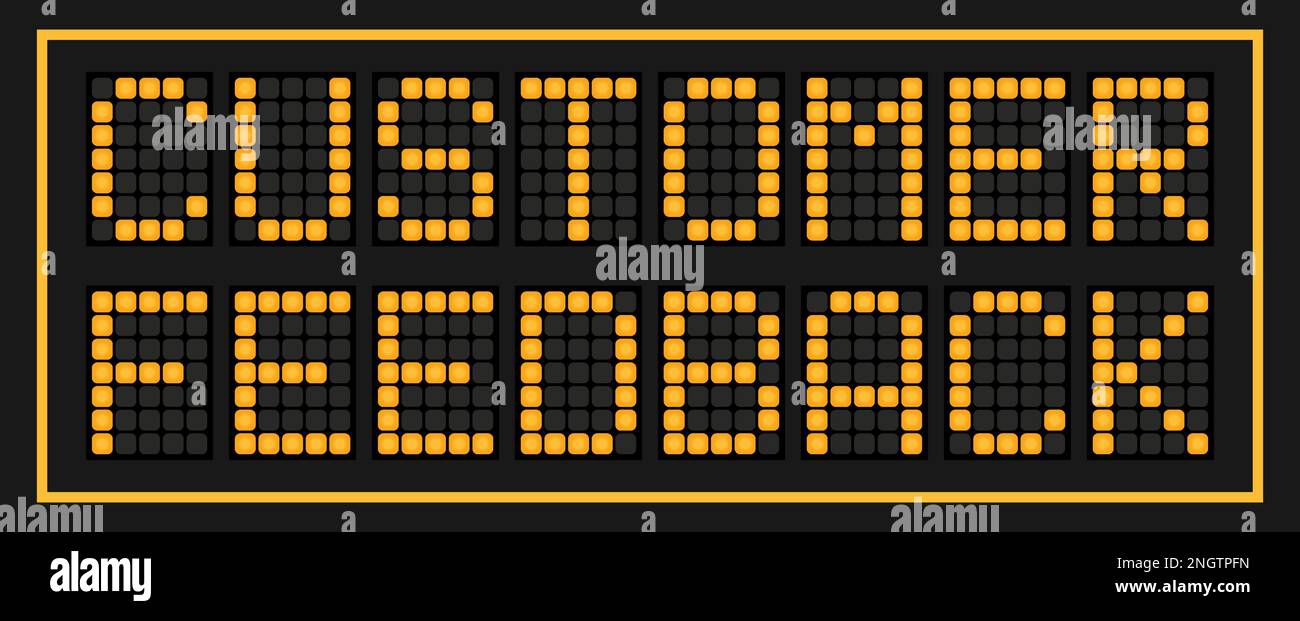 Orange color led banner in word customer feedback on black background ...