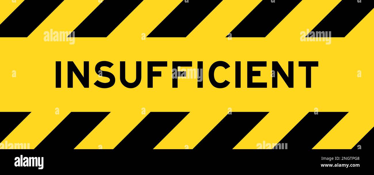 Yellow and black color with line striped label banner with word ...