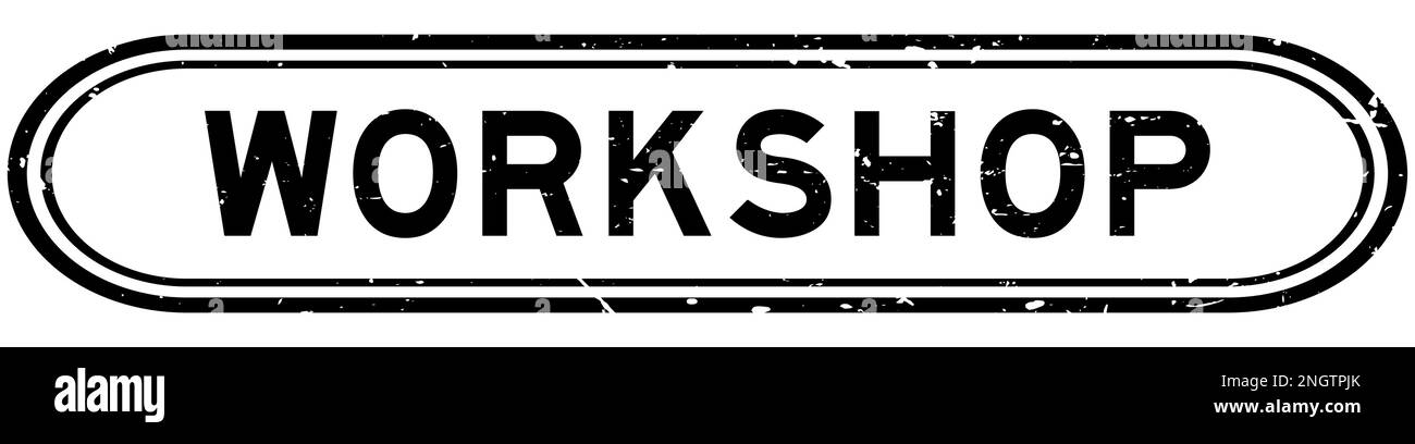 Grunge black workshop word rubber seal stamp on white background Stock ...